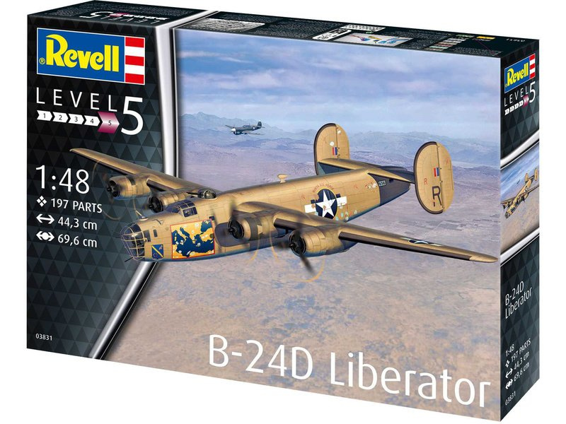 Revell Consolidated B-24D Liberator (1:48) | RC AUTA - TAMIYA - PLASTIKOVÉ MODELY - BARVY